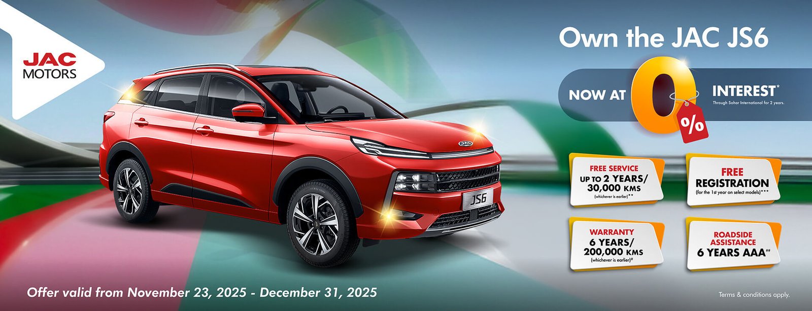 JAC Oman Launches Limited-Time JS6 Offer with 0% Interest and Exclusive ...